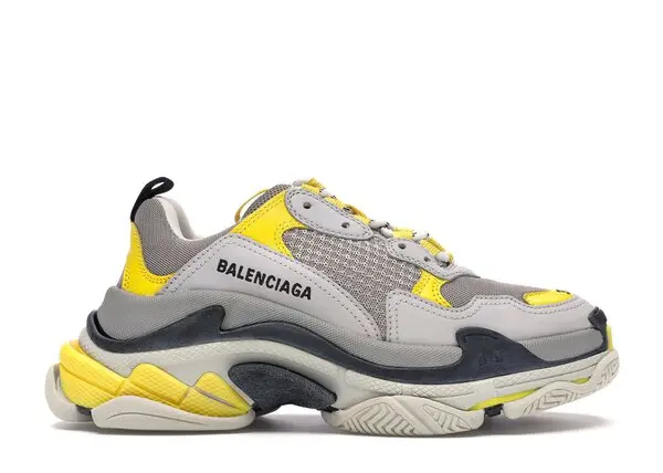 Balenciaga Triple S Sneakers - Grey/yellow