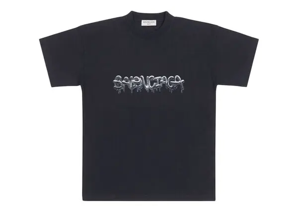 Balenciaga Medium Fit Vintage T-shirt - Black