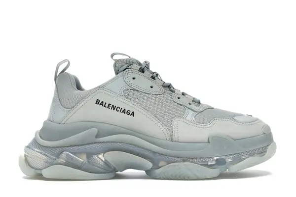 Balenciaga Triple S Clear Sole Sneakers - Grey