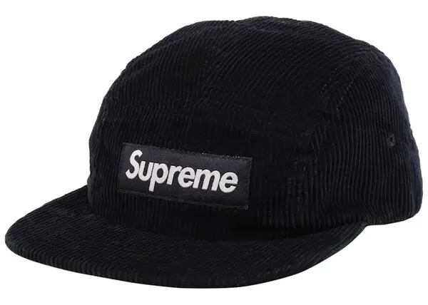 Supreme Corduroy Camp Cap - Navy Blue