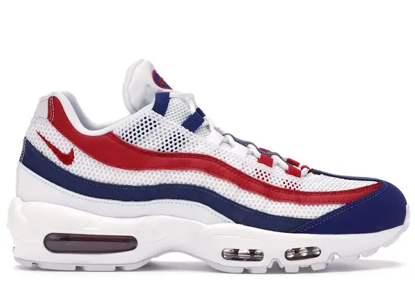 Nike Air Max 95 Sneakers - White/deep Royal Blue/gym Red
