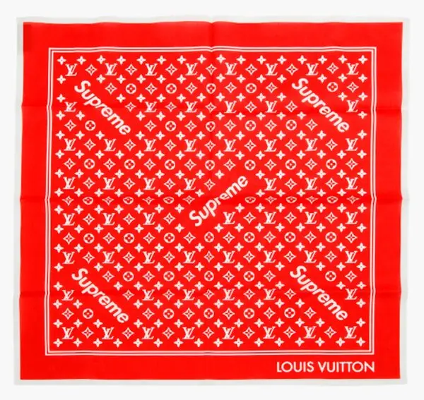 Supreme X Louis Vuitton Monogram Bandana - Red
