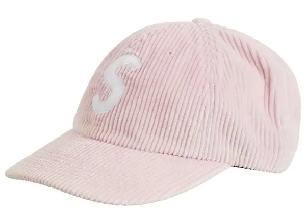 Supreme Corduroy 6-panel Cap With Logo - Light Pink