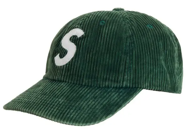 Supreme Corduroy S Logo 6-panel Cap - Green