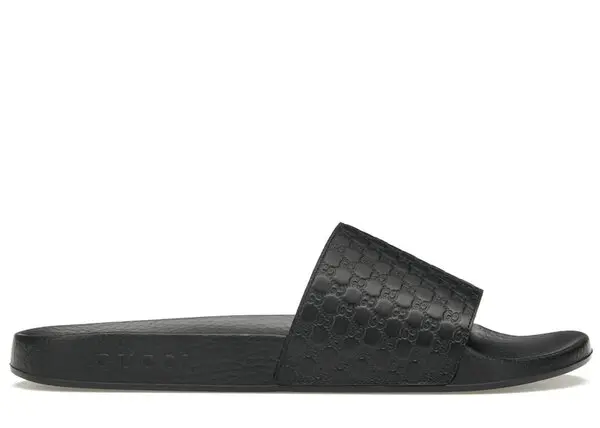 Gucci Microguccissima Slides - Black