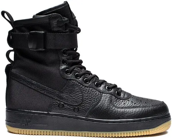 Nike Sf Air Force 1 Gum Sneakers - Black