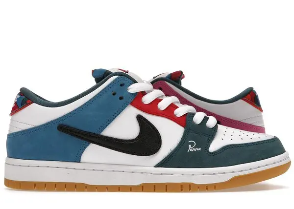 Nike Dunk Low Parra Friends & Family - White/black/noble Red