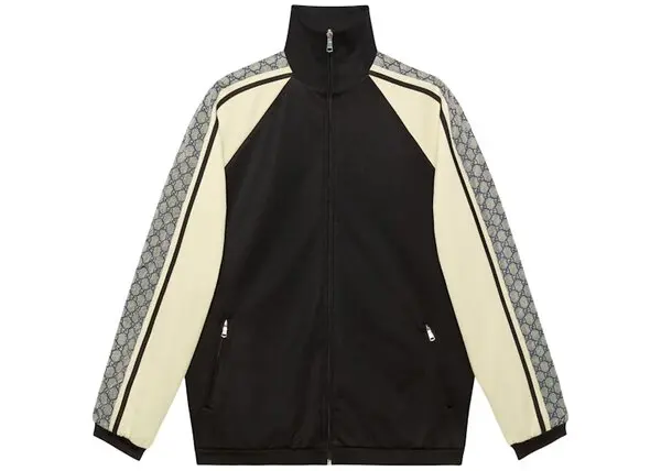 Gucci Oversize Technical Jersey Jacket - Black/ivory