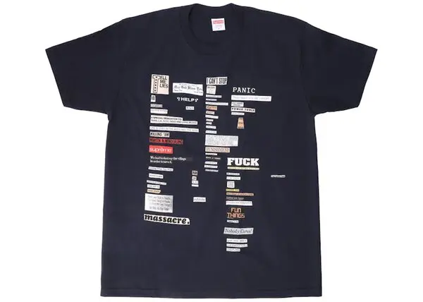 Supreme Cutouts Tee Shirt - Navy Blue
