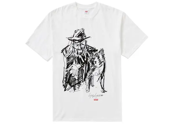 Supreme Yohji Yamamoto Scribble Portrait Tee Shirt - White