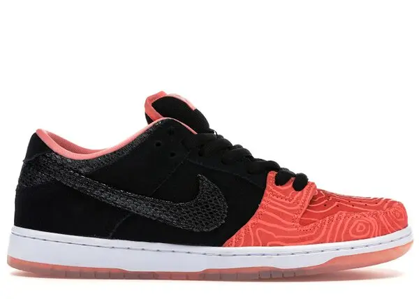Nike Dunk Low Premier Fish Ladder Sneakers - Atomic Pink/black/white