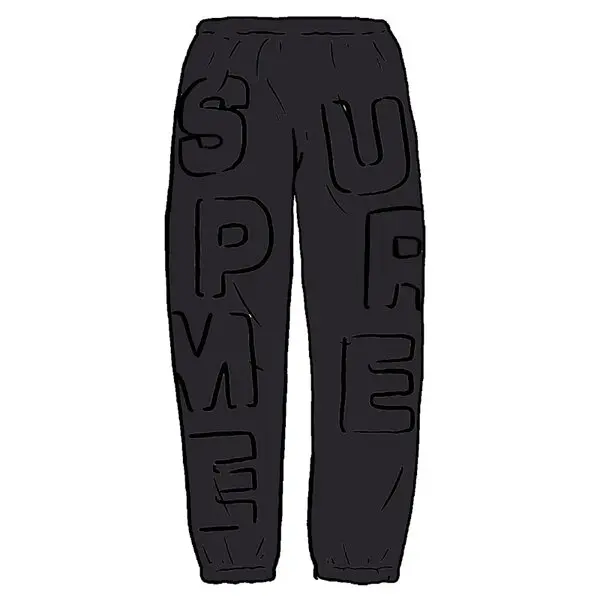 Supreme Cutout Letters Sweatpant - Black