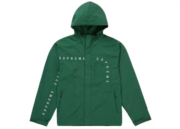 Supreme Curve Logos Ripstop Jacket - Olive