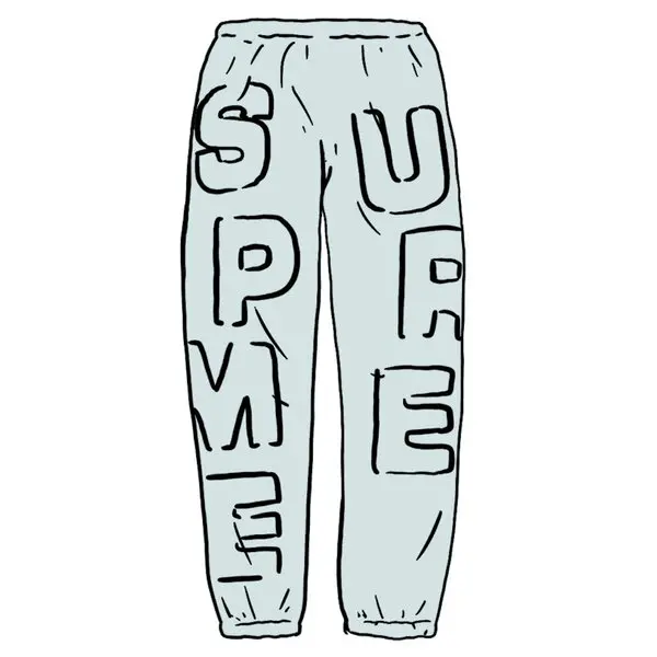 Supreme Cutout Letters Sweatpant - Ice Blue