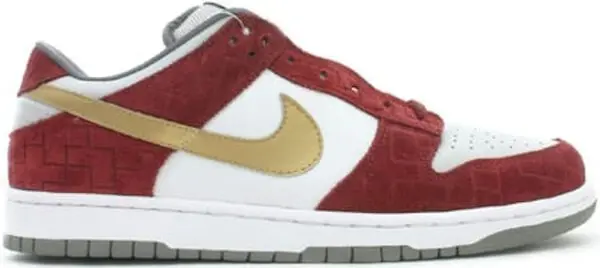 Nike Dunk Low Shanghai Sneakers - White/metallic Gold/redwood