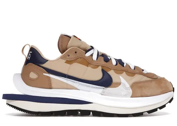 Nike Vaporwaffle Sacai Sneakers - Tan/white/navy Blue