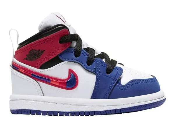 JORDAN 1 Mid Se Sneakers - White/university Red/rush Blue