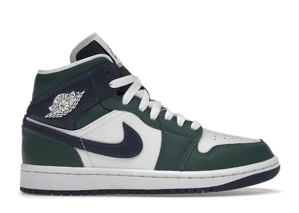 JORDAN 1 Mid Se Sneakers - Noble Green/white/midnight Navy Blue