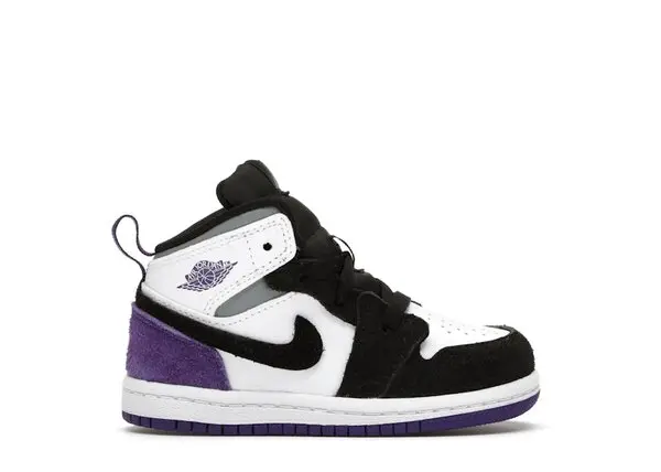 JORDAN 1 Mid Se Sneakers - White/black/light Solar Flare Heather