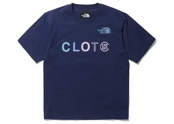 The North Face X Clot Logo Short Sleeve T-shirt - Navy Blue