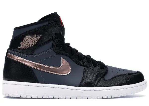JORDAN 1 Retro Bronze Medal Sneakers - Black/metallic Red Bronze/dark Grey