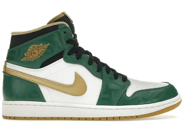 JORDAN 1 Retro High Og Celtics Sneakers - Clover/metallic Gold/white