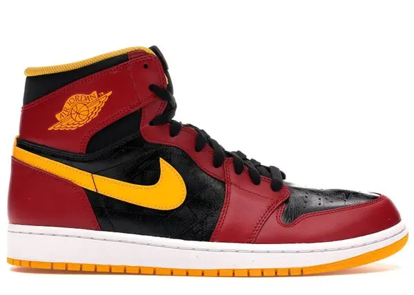 JORDAN 1 Retro Human Highlight Sneakers - Black/yellow/red