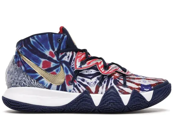 Nike Kybrid S2 Tie Dye Usa Sneakers - Midnight Navy Blue/white/metallic Gold