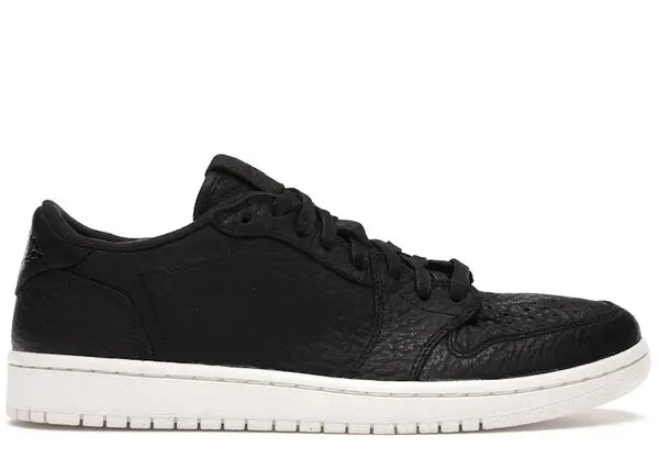 JORDAN 1 Retro Low Swooshless Sneakers - Black/sail