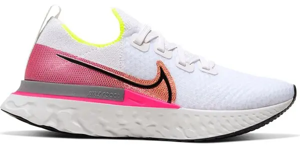 Nike React Infinity Run Sneakers - Platinum Tint/pink Blast/total Orange