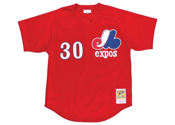 Mitchell & Ness 1989 Montreal Expos Tim Raines Authentic Jersey - Scarelet Red