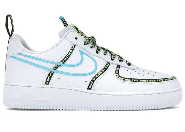 Nike Air Force 1 Low Worldwide Sneakers - White/blue Fury/black