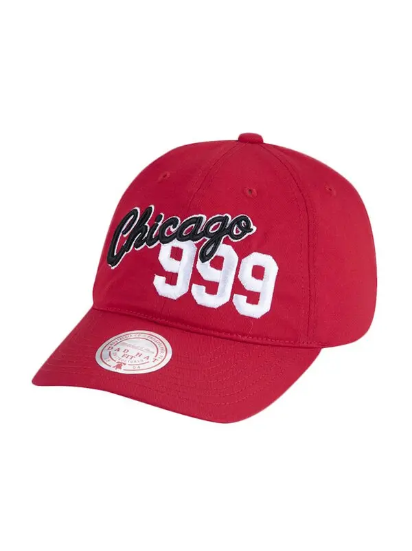 Mitchell & Ness Juice Wrld X Chicago Bulls Strapback Cap - Red
