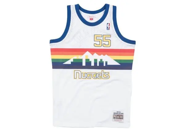 Mitchell & Ness Denver Nuggets 1991-92 Dikembe Mutombo Swingman Jersey - White