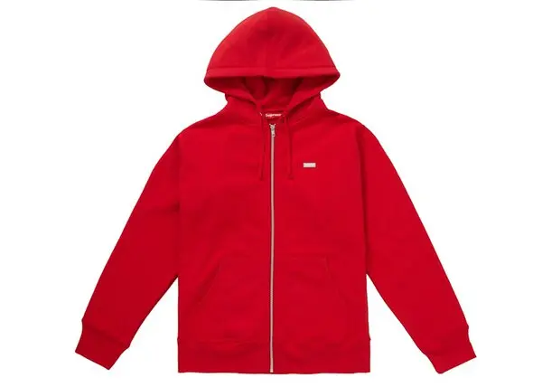 Supreme Reflective Small Box Zip Up Sweatshirt - Red