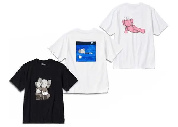 KAWS X Uniqlo Ut Short Sleeve Graphic T-shirt - White/black