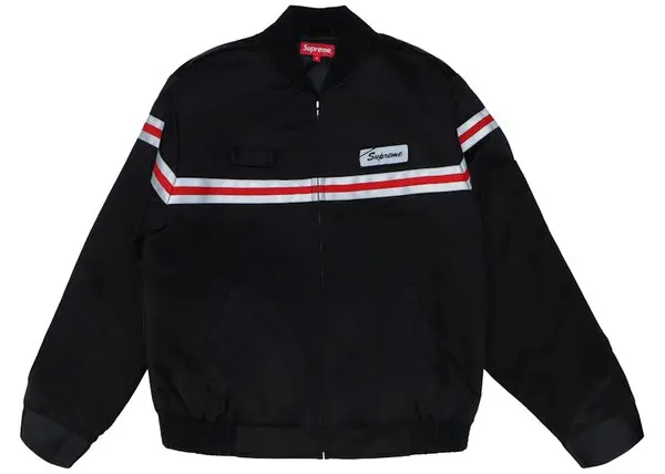 Supreme Reflective Stripe Work Jacket - Black
