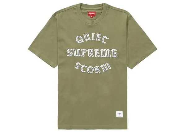 Supreme Quiet Storm Short Sleeve Tee Shirt - Light Olive
