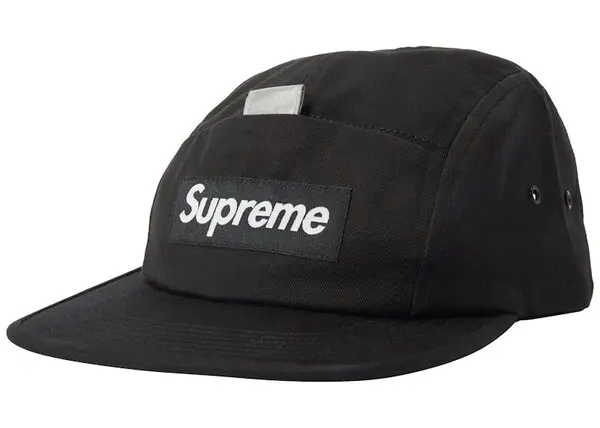 Supreme Reflective Tab Pocket Camp Cap - Black