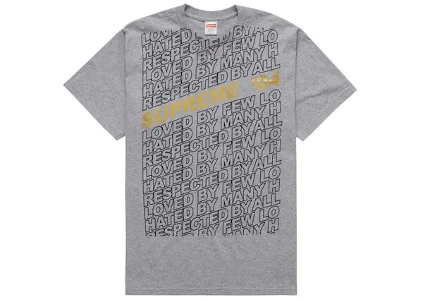 Supreme Respected Tee Shirt - Heather Grey
