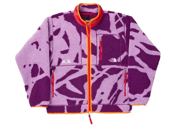 KAWS X The North Face Freeride Fleece Jacket - Pamplona Purple Dragline Print