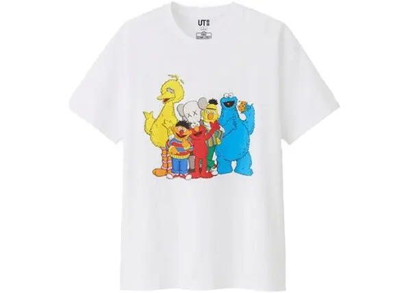 KAWS X Uniqlo X Sesame Street Group #2 Tee Shirt - White