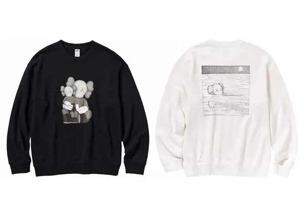 KAWS X Uniqlo Longsleeve Sweatshirt Set - Off White/black