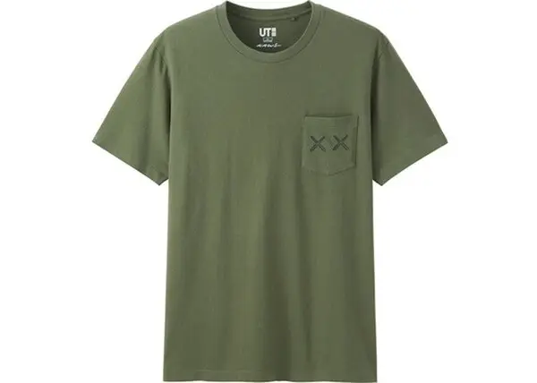 KAWS X Uniqlo Xx Pocket Tee - Olive