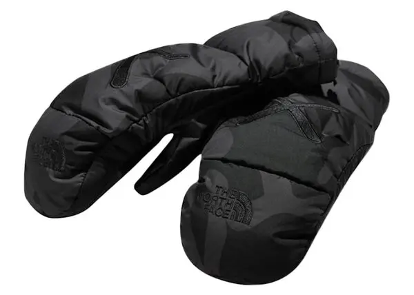 KAWS X The North Face Nuptse Mittens - Black