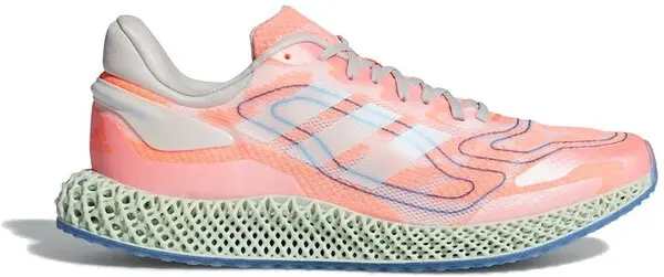 Adidas 4d Run 1.0 Sneakers Lace Up Athletic - Cloud White/signal Coral