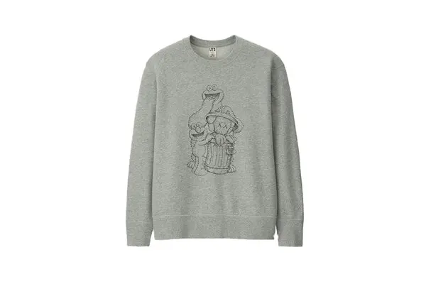 KAWS X Uniqlo X Sesame Street Companion Sweatshirt - Gray