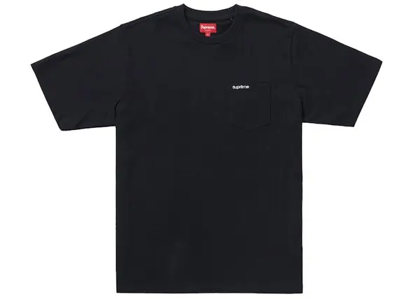 Supreme Short Sleeve Pocket Tee Shirt - Black