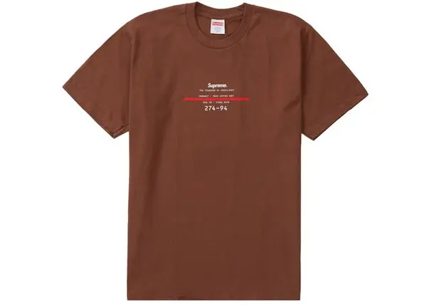 Supreme Standard Tee Shirt - Brown