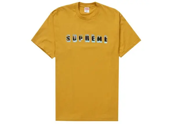 Supreme Stencil Tee Shirt - Mustard